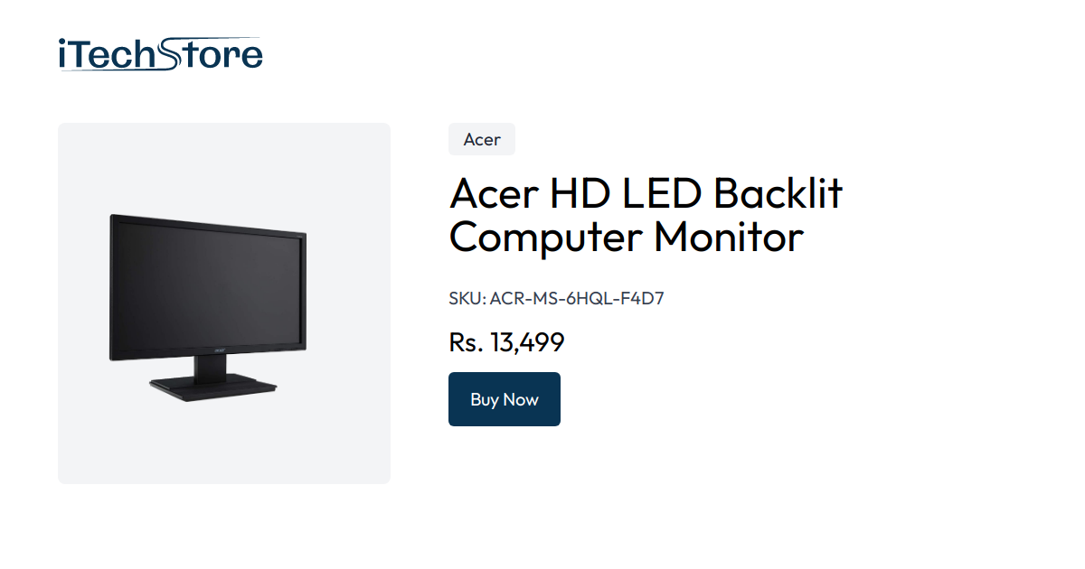 Acer HD LED Backlit Computer Monitor - iTechStore