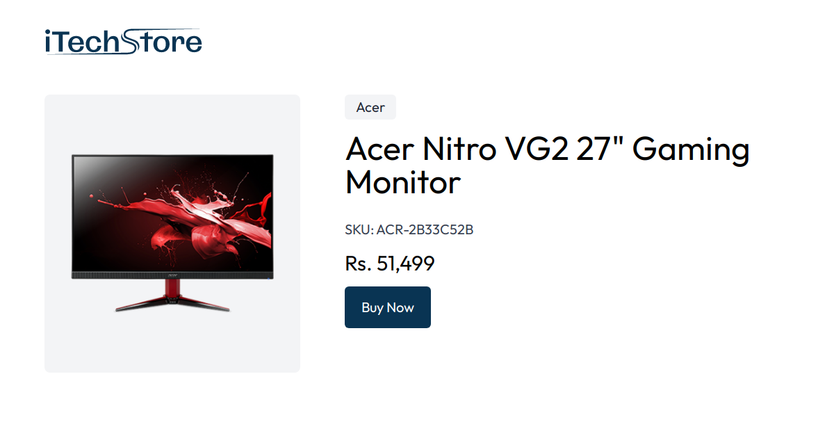 Acer Nitro VG2 27" Gaming Monitor - iTechStore