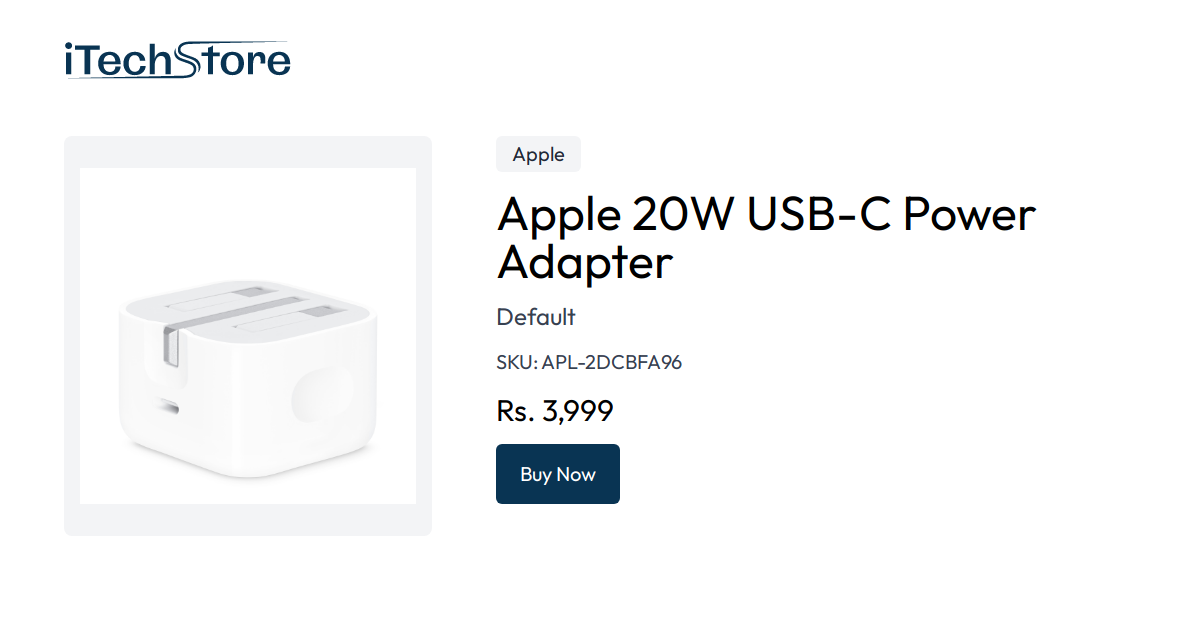 Apple 20W USB-C Power Adapter - iTechStore