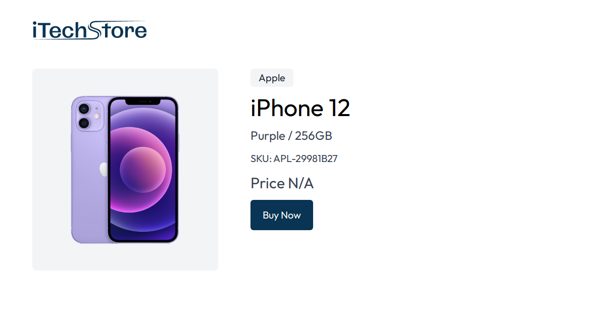 iPhone 12 - Purple / 256GB - iTechStore