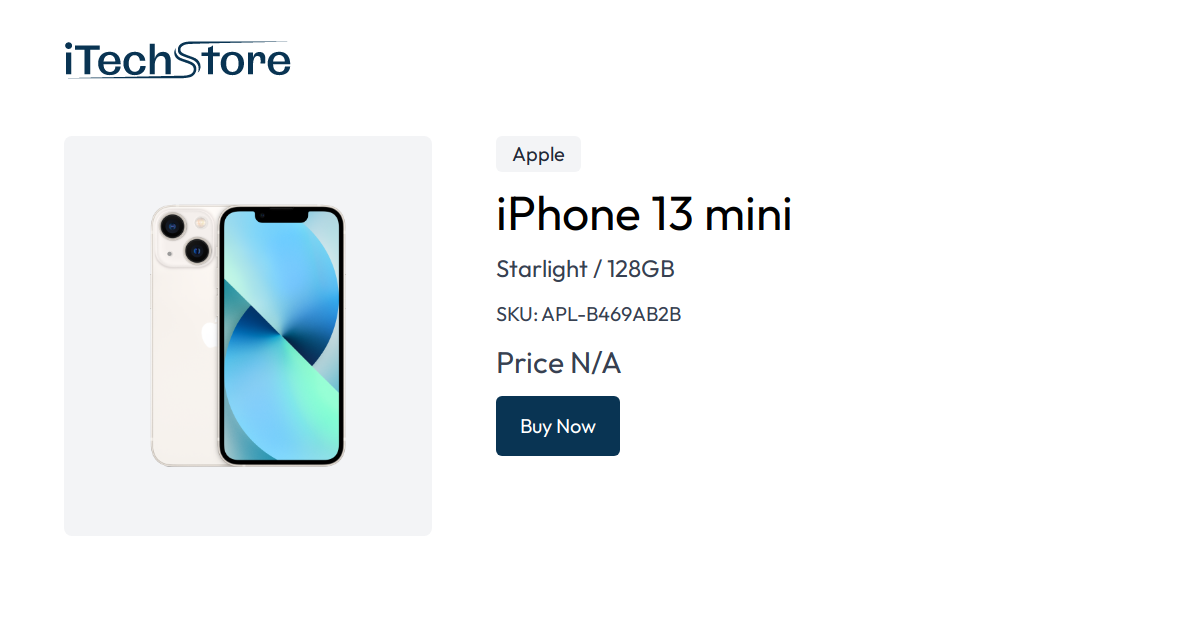 iPhone 13 mini - Starlight / 128GB - iTechStore