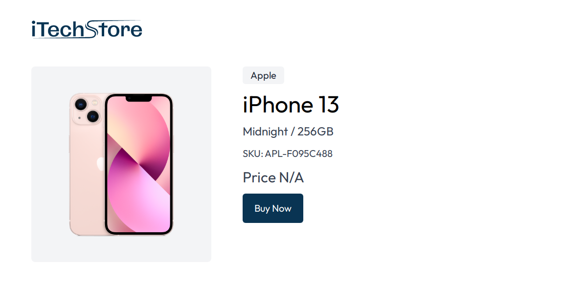 iPhone 13 - Midnight / 256GB - iTechStore