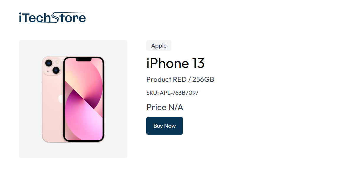 iPhone 13 - Product RED / 256GB - iTechStore