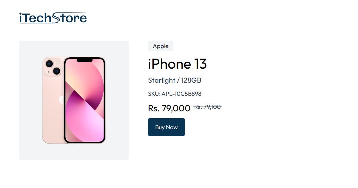 iPhone 13 - Starlight / 128GB - iTechStore