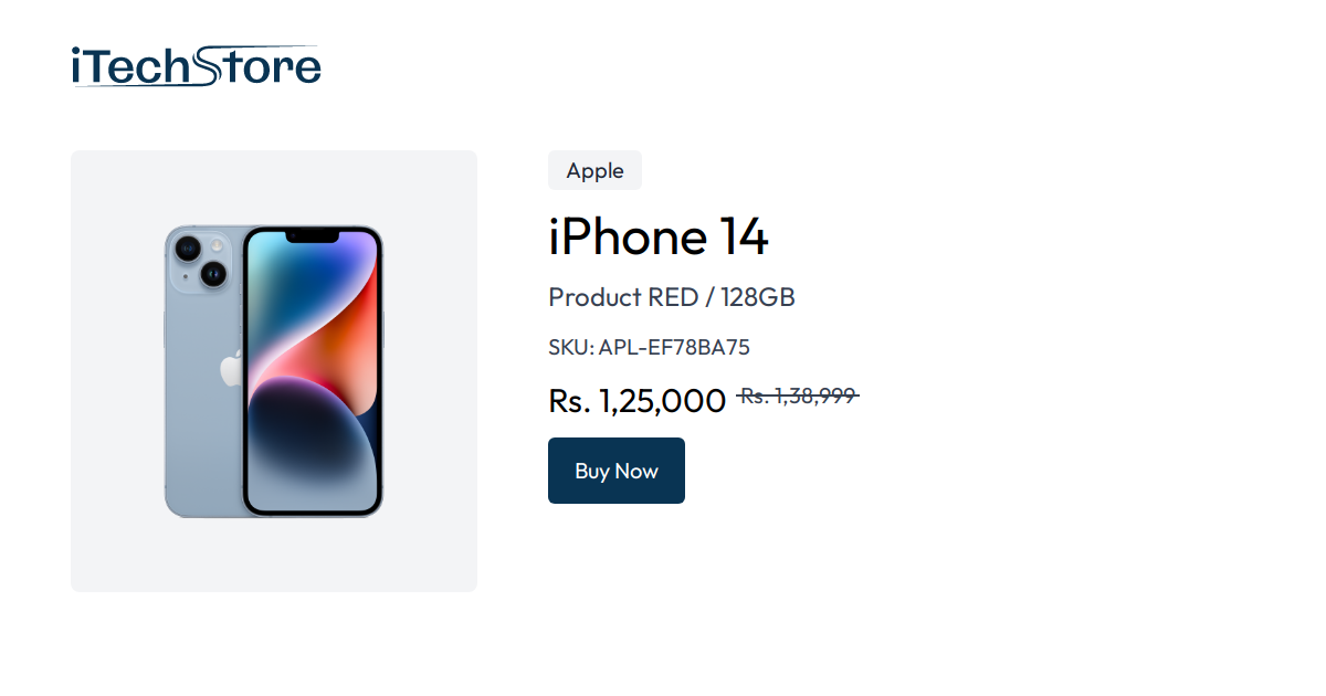 iPhone 14 - Product RED / 128GB - iTechStore