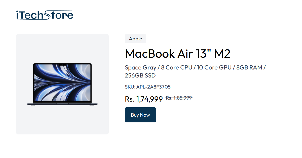 MacBook Air 13" M2 - Space Gray / 8 Core CPU / 10 Core GPU / 8GB RAM ...