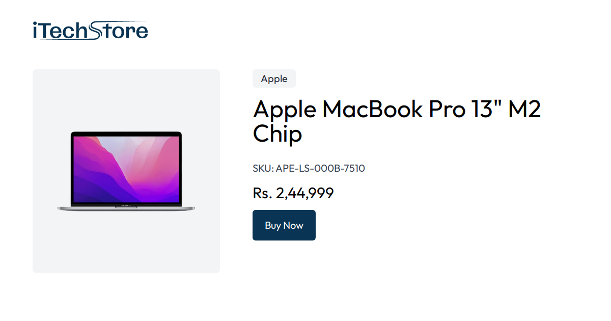 Apple MacBook Pro 13" M2 Chip - iTechStore