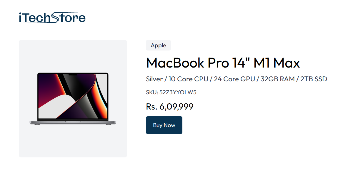 MacBook Pro 14" M1 Max - Silver / 10 Core CPU / 24 Core GPU / 32GB RAM ...