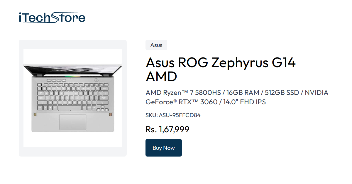 Asus ROG Zephyrus G14 AMD - 14.0" FHD IPS - iTechStore