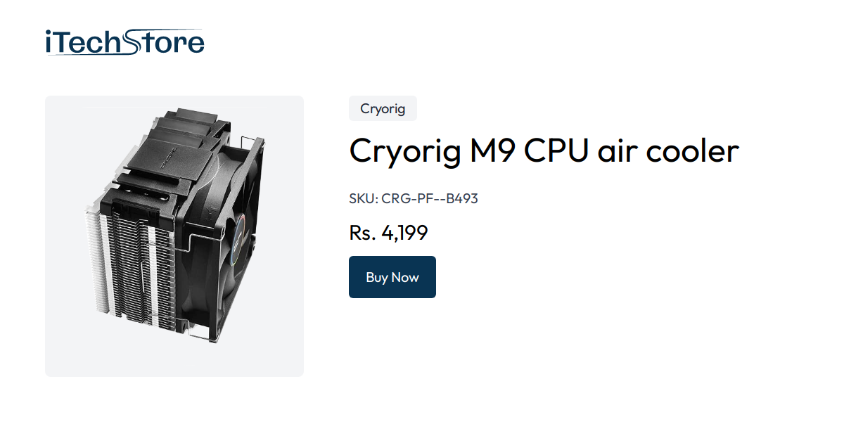 Cryorig M9 CPU air cooler - iTechStore