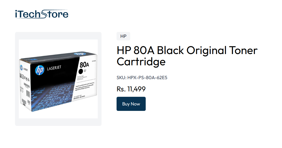 HP 80A Black Original Toner Cartridge - iTechStore