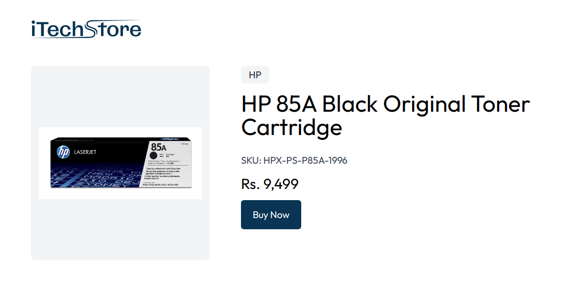 HP 85A Black Original Toner Cartridge - iTechStore