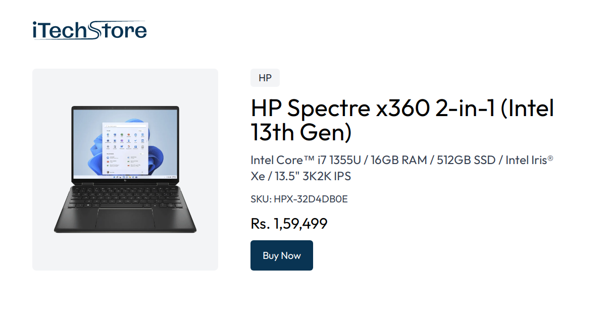 HP Spectre x360 2-in-1 (Intel 13th Gen) - Intel Core™ i7 1355U / 16GB ...