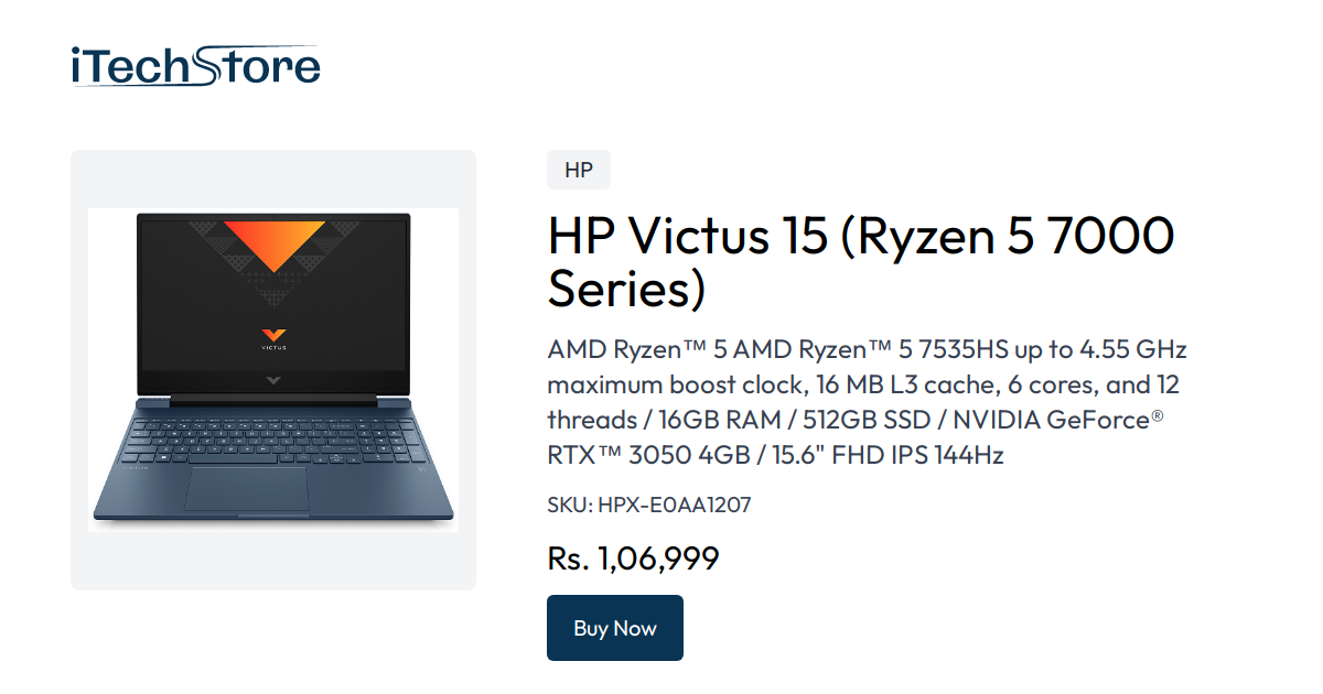 HP Victus 15 (Ryzen 5 7000 Series) - iTechStore
