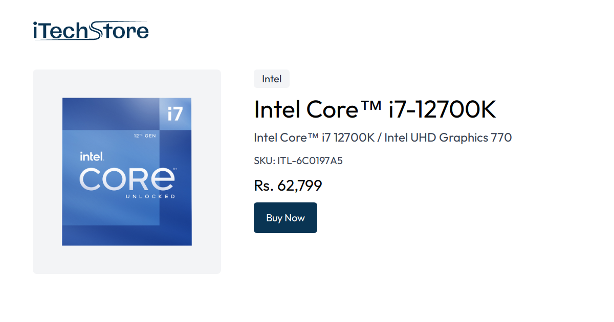 Intel Core™ i7-12700K - iTechStore