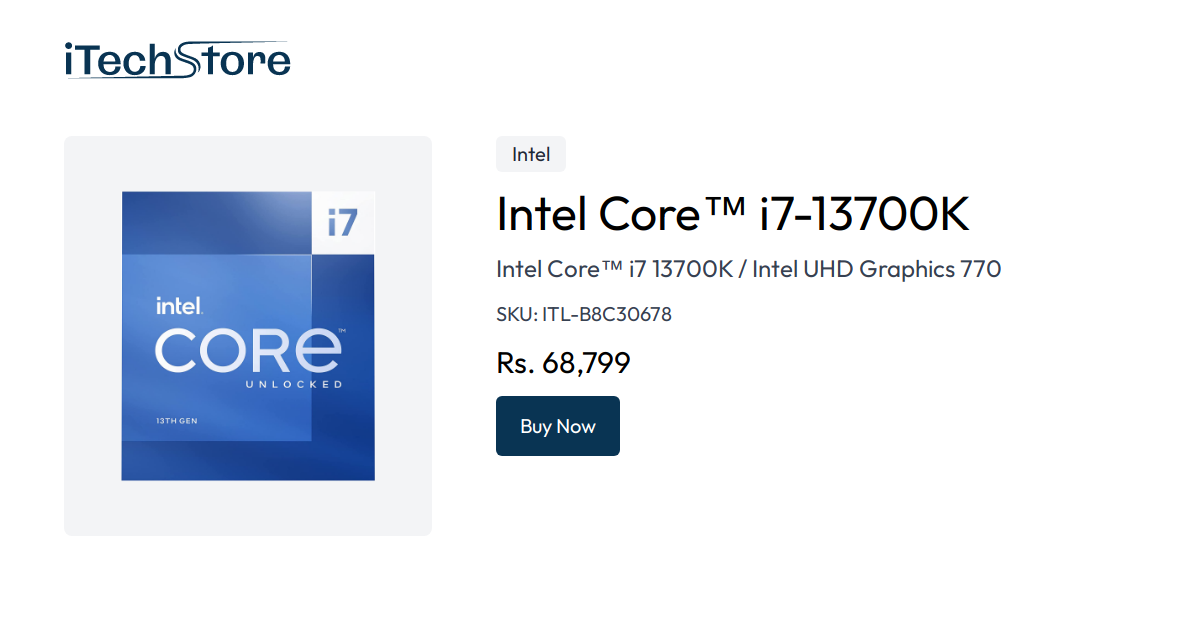 Intel Core™ i7-13700K - iTechStore