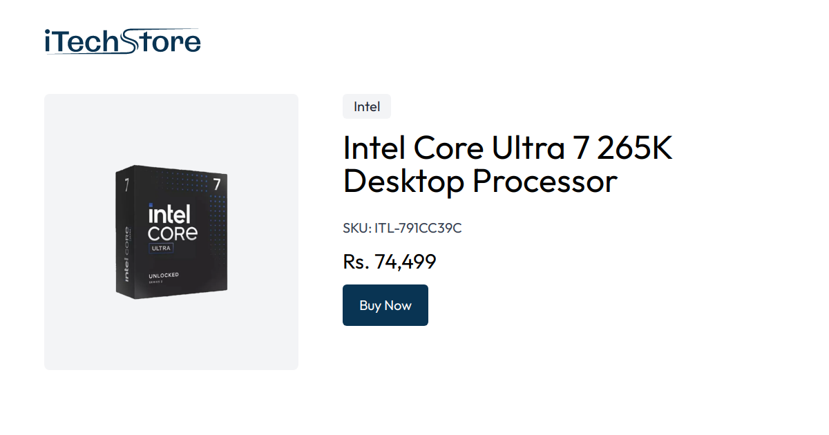 Intel Core Ultra 7 265K Desktop Processor - iTechStore