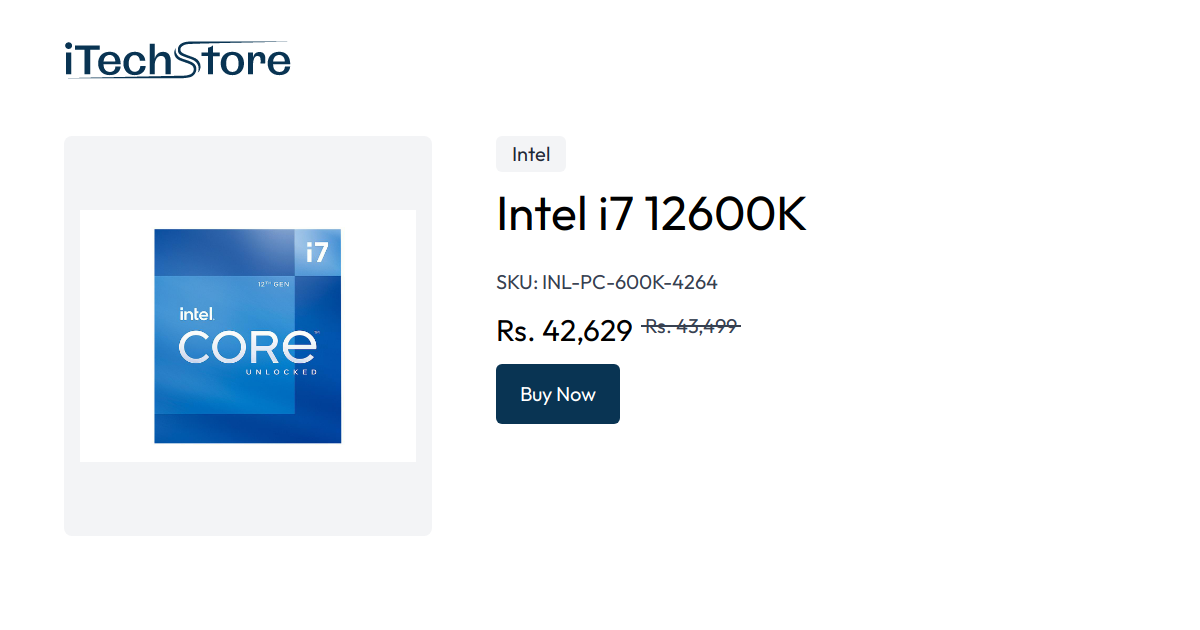 Intel i7 12600K - iTechStore