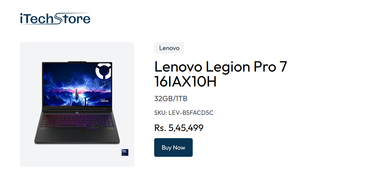 Lenovo Legion Pro 7 16IAX10H - 32GB/1TB - iTechStore