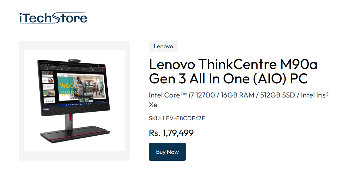 Lenovo ThinkCentre M90a Gen 3 All In One (AIO) PC - iTechStore