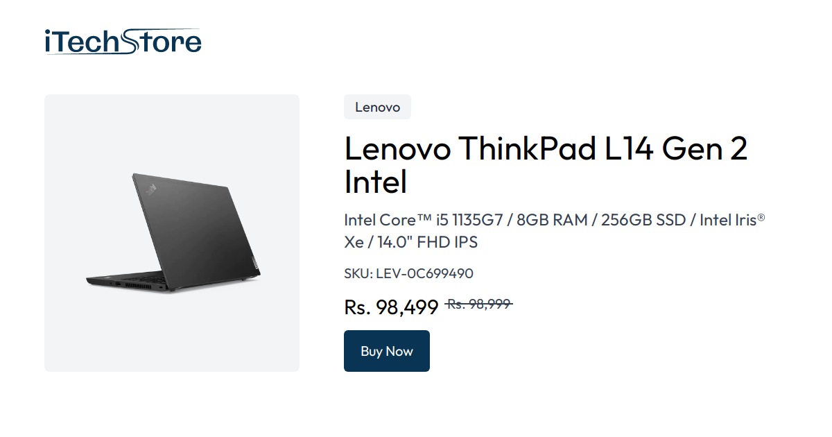 Lenovo ThinkPad L14 Gen 2 20X1 - Intel Core™ i5 1135G7 / 8GB RAM ...