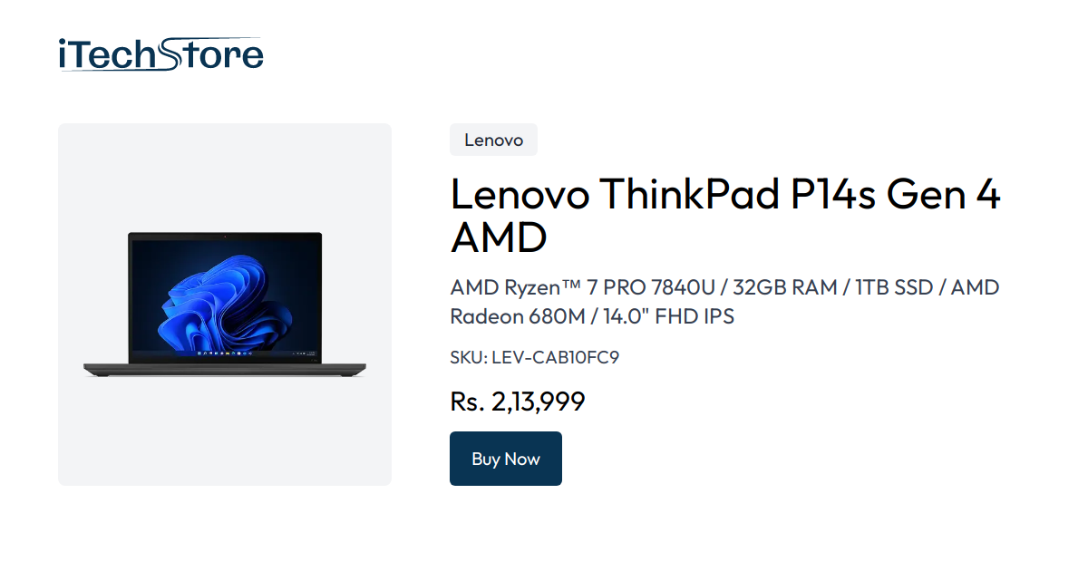 Lenovo ThinkPad P14s Gen 4 AMD - iTechStore