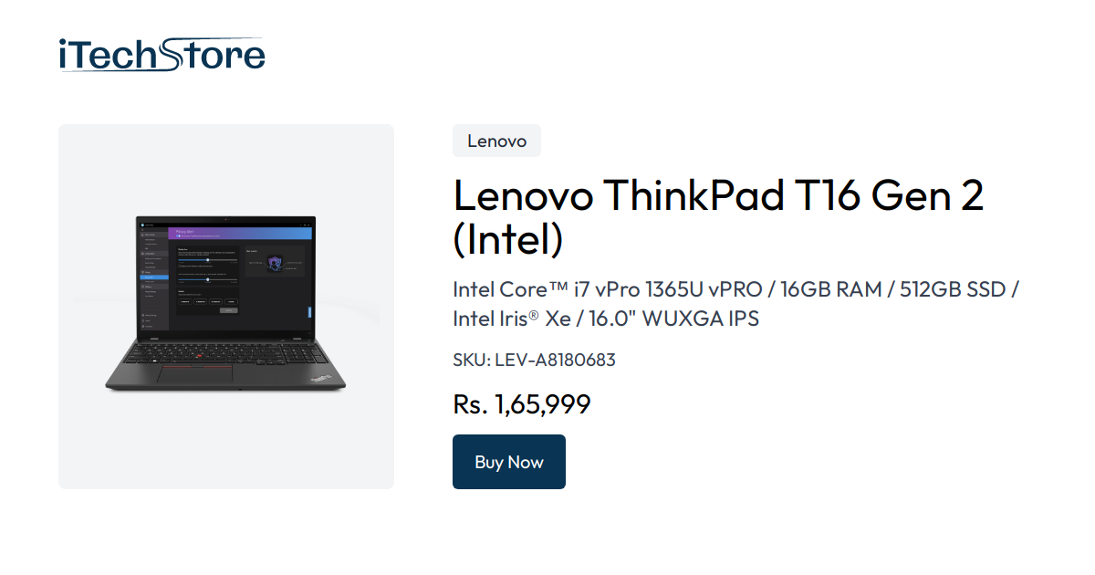 Lenovo ThinkPad T16 Gen 2 (Intel) - iTechStore