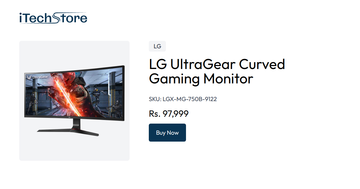 LG UltraGear Curved Gaming Monitor - iTechStore