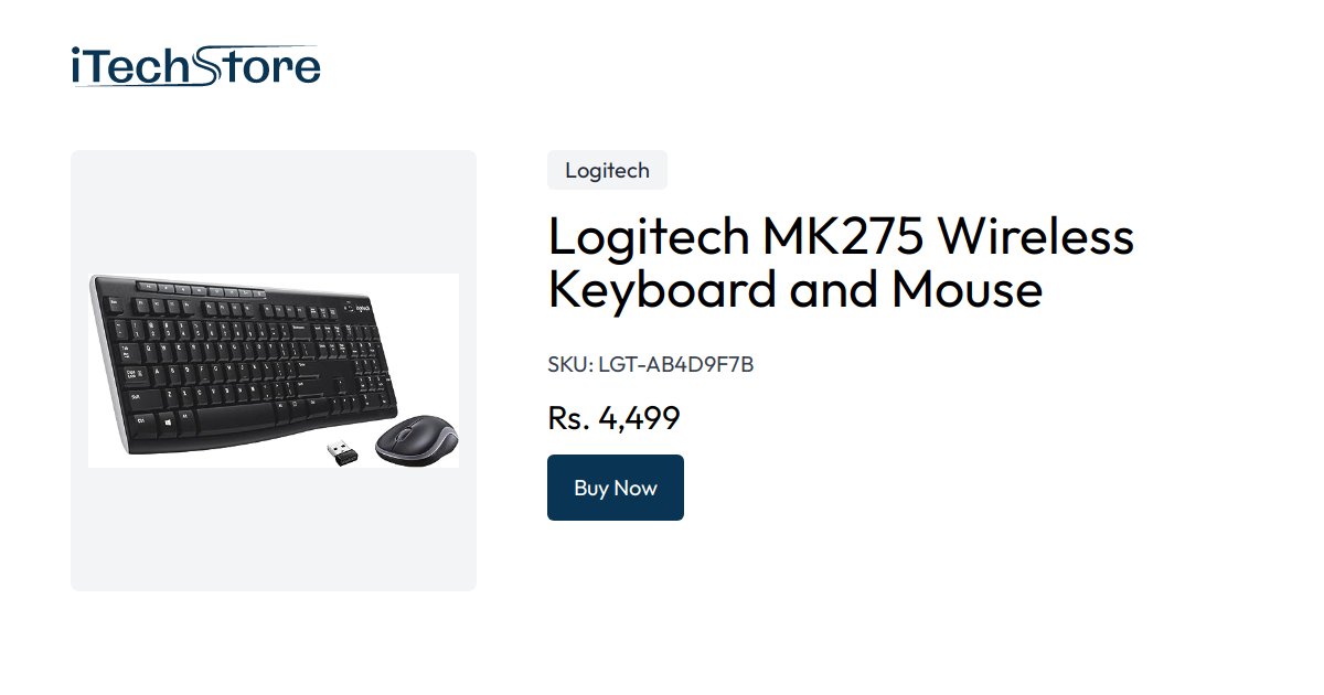 Logitech MK275 Wireless Keyboard and Mouse - iTechStore