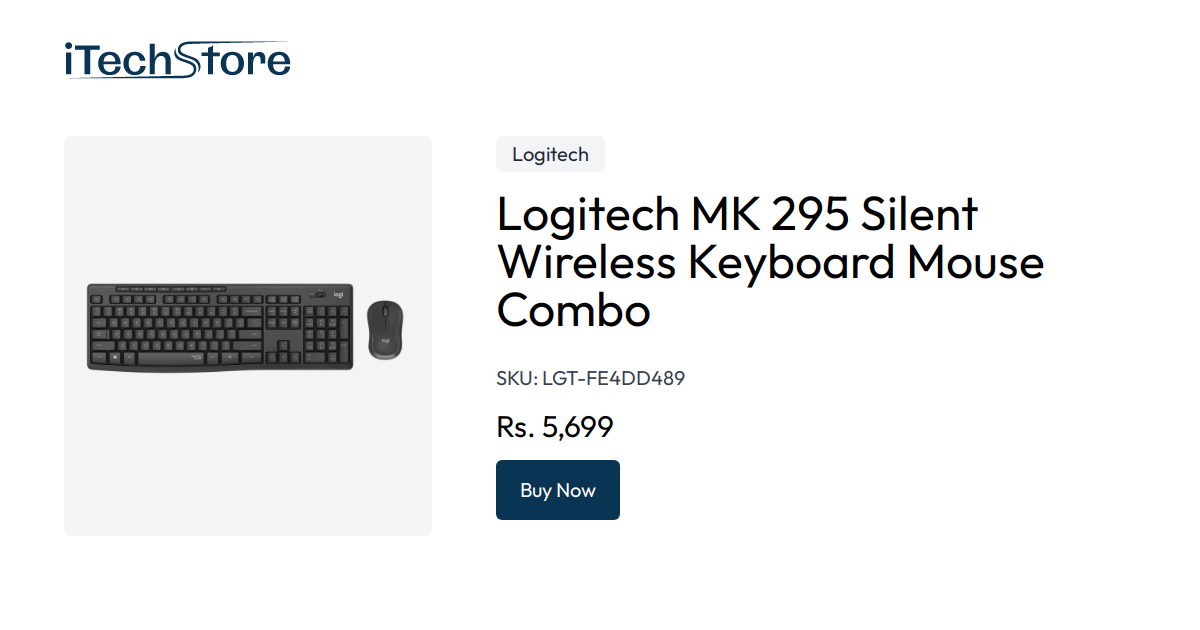 Logitech MK 295 Silent Wireless Keyboard Mouse Combo - iTechStore
