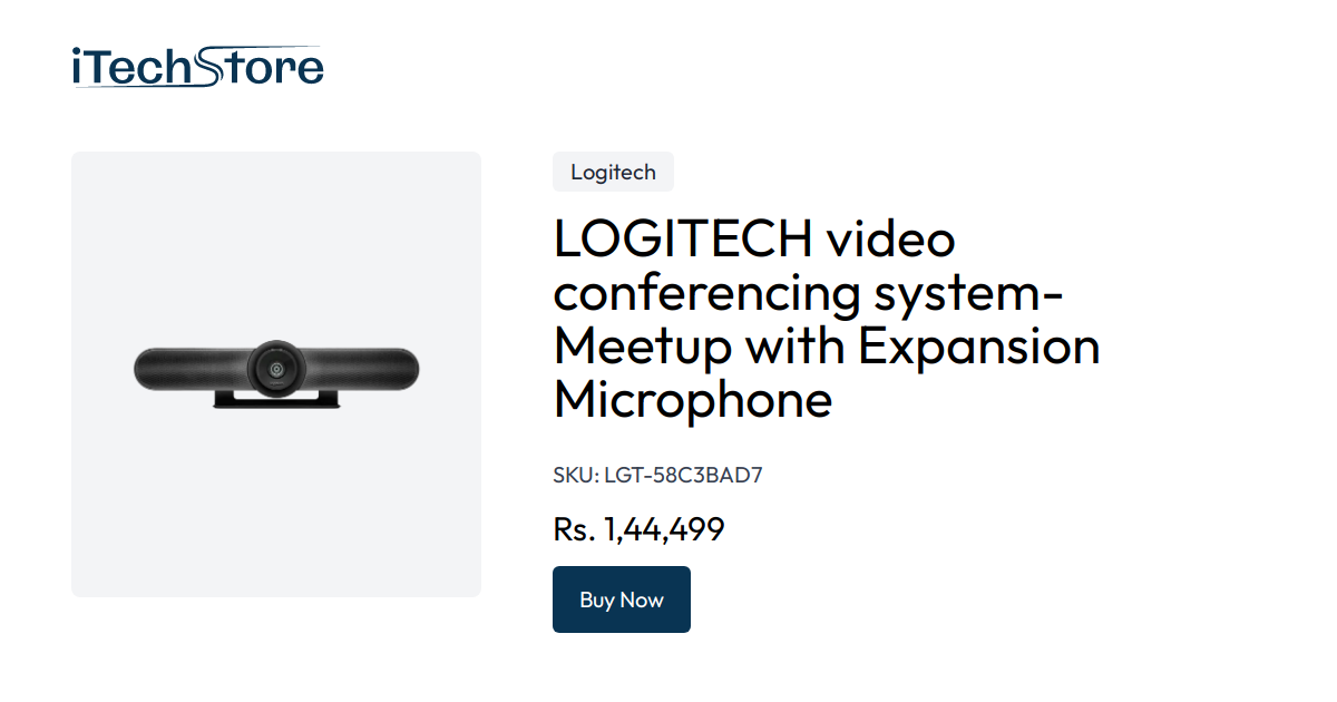Logitech video conferencing system- Meetup with Expansion Microphone ...