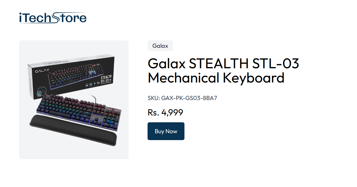Galax STEALTH STL-03 Mechanical Keyboard - iTechStore