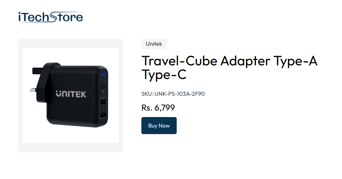 Travel-Cube Adapter Type-A Type-C - iTechStore