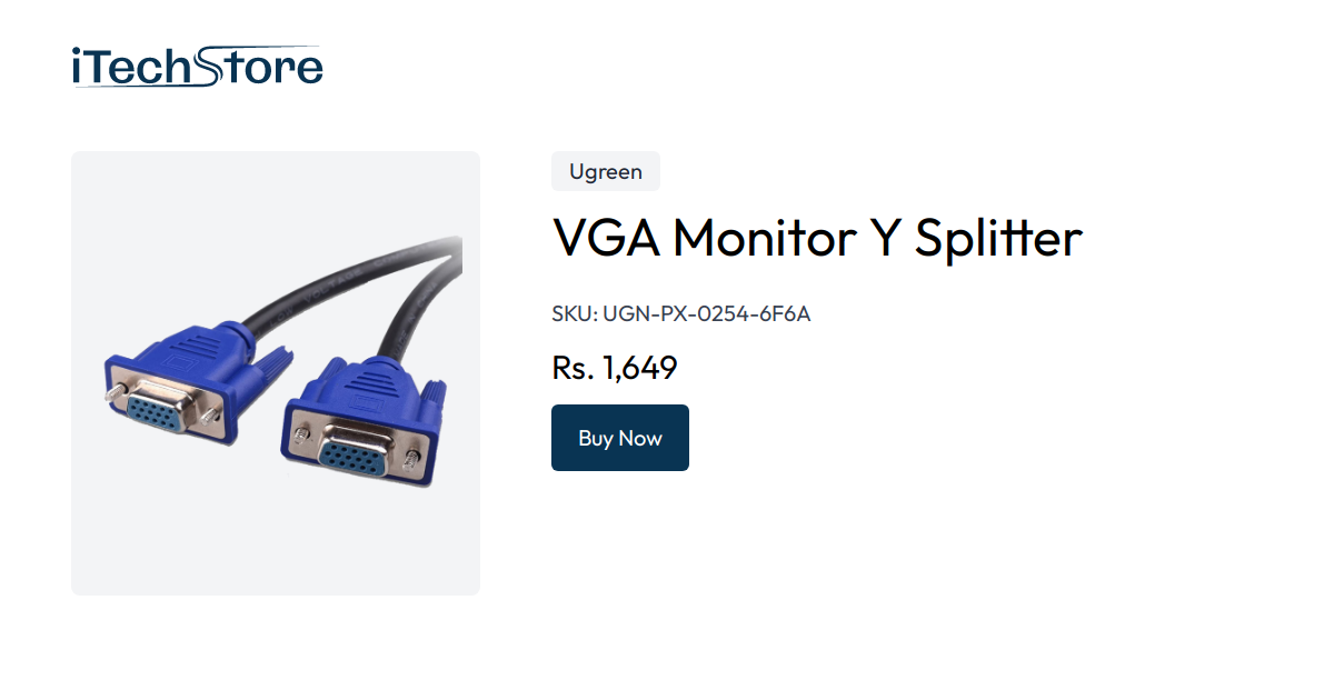 VGA Monitor Y Splitter - iTechStore