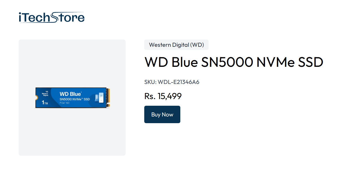 WD Blue SN5000 NVMe SSD - iTechStore